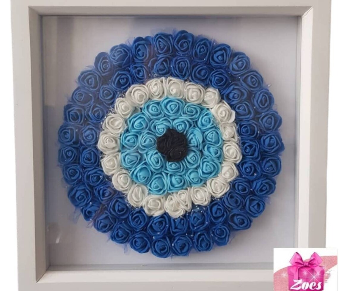 Evil Eye Protection Frame Handmade Evil Eye Nazar Boncuk | Etsy