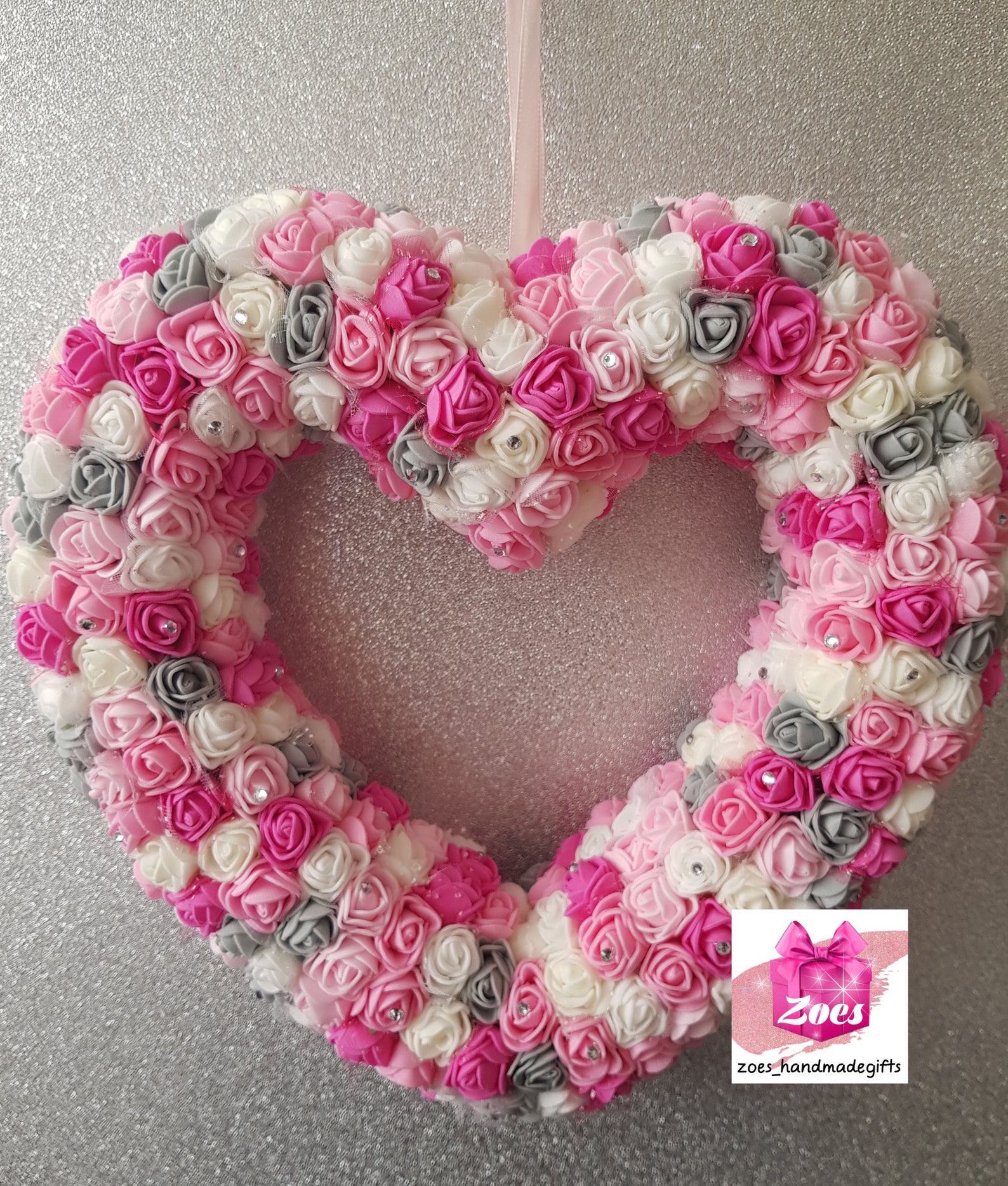 Heart Wreath From Everlasting Foam Roses - Etsy