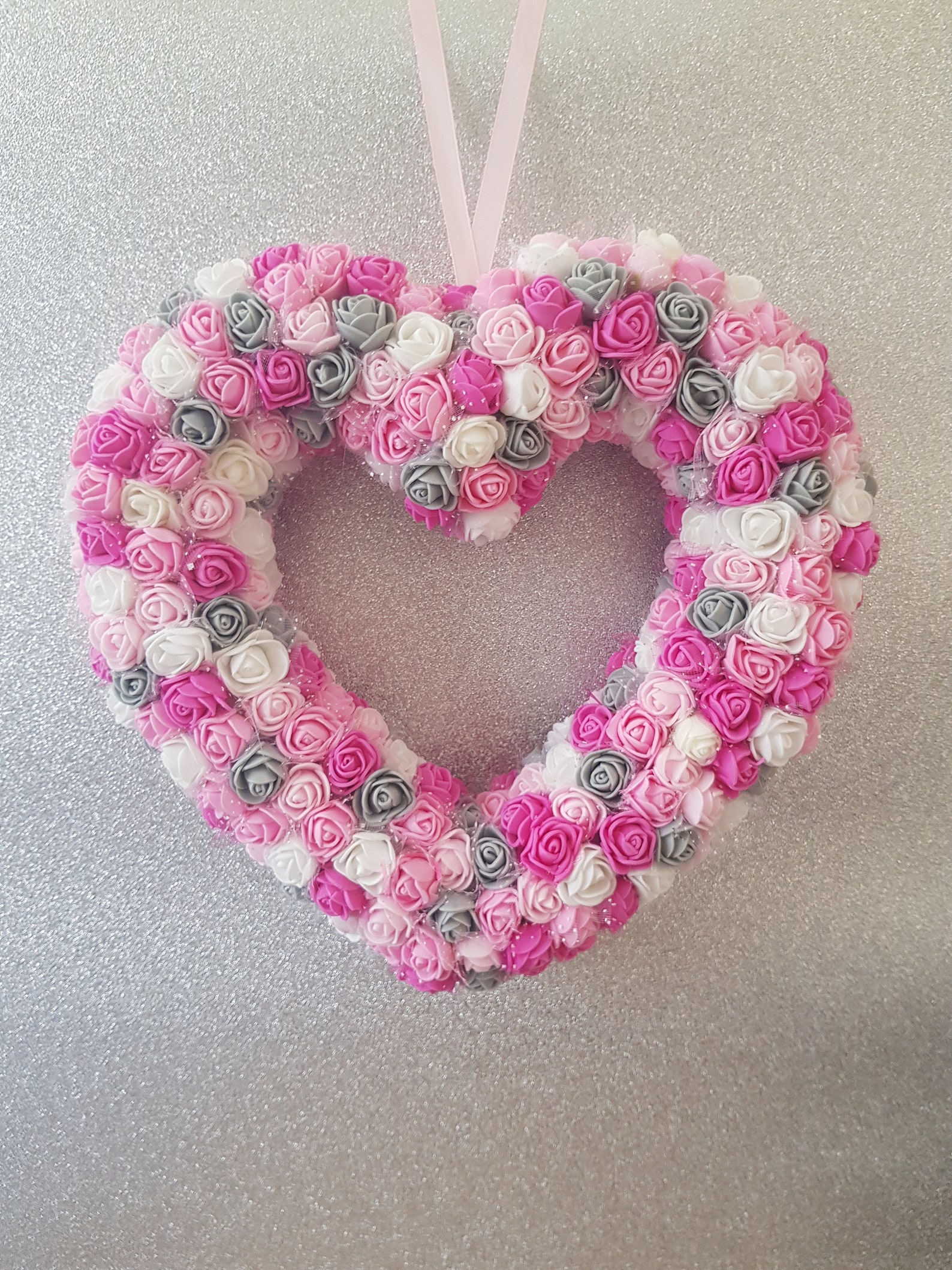 Heart Wreath From Everlasting Foam Roses - Etsy