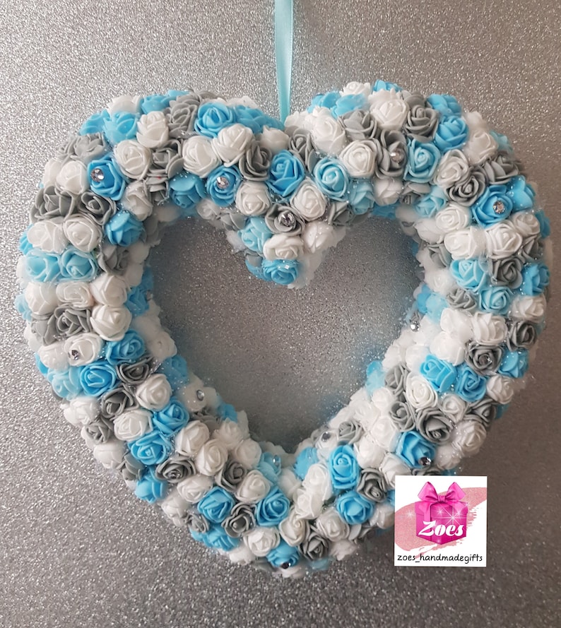 Heart Wreath From Everlasting Foam Roses - Etsy