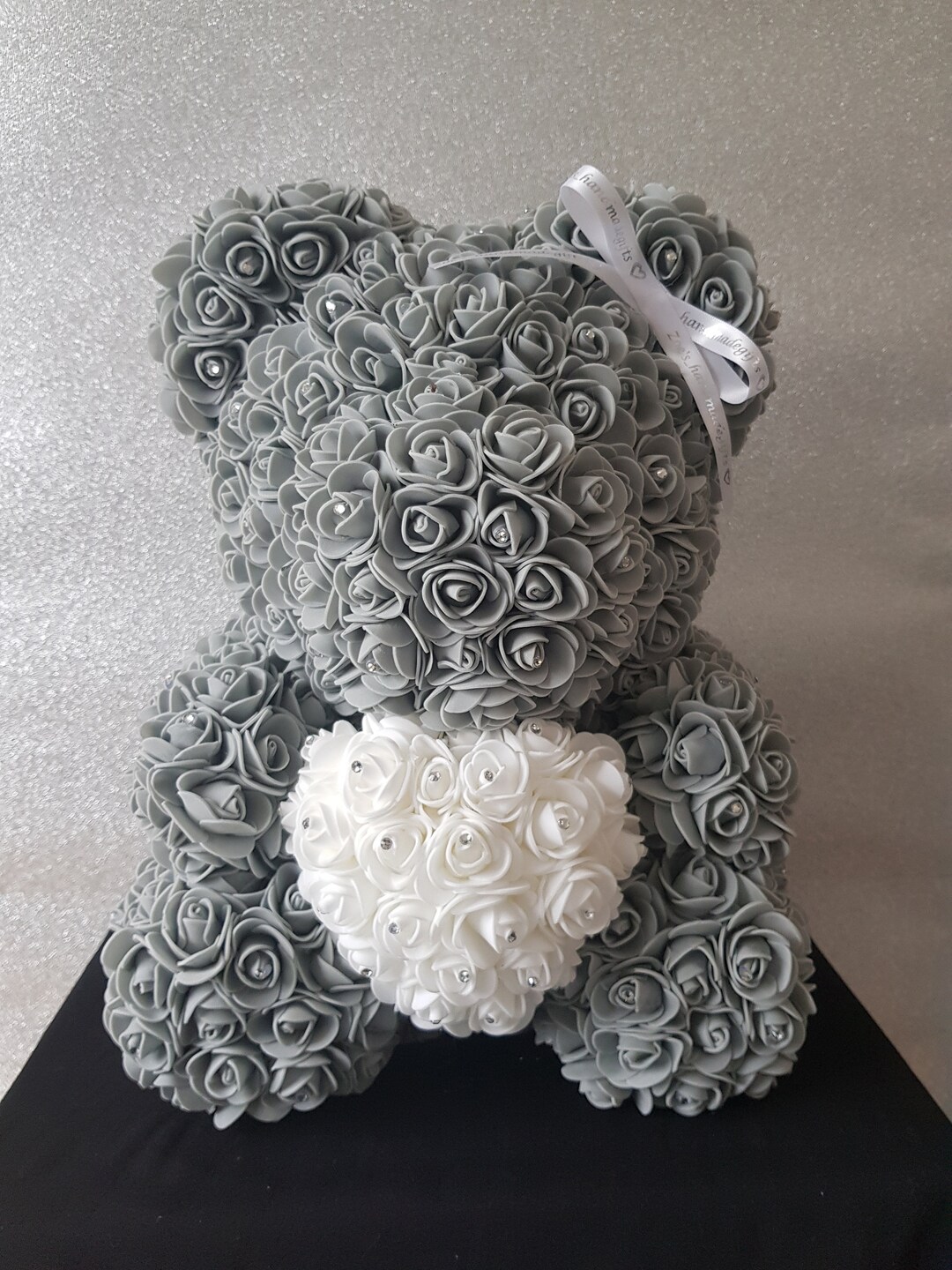 Large Rose Bear Made From Artificial Roses Ideal Keepsake Present Etsy UK