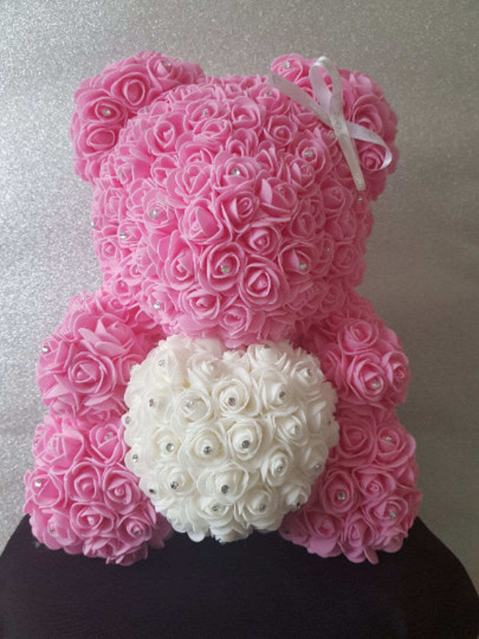 Large Rose Bear Made From Artificial Roses Ideal Keepsake | Etsy