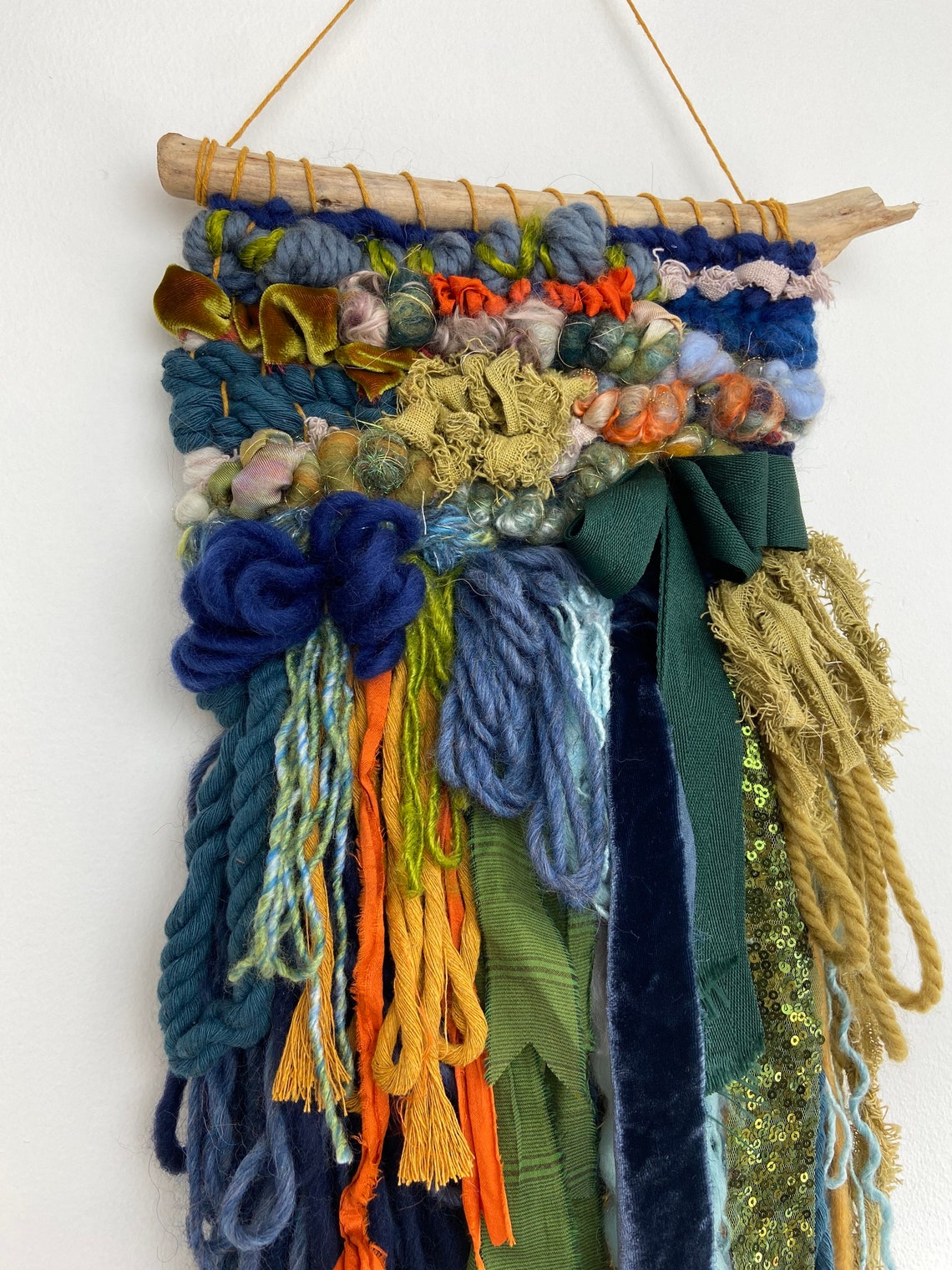 Handmade Weaving in Blue, Green, Teals - Etsy