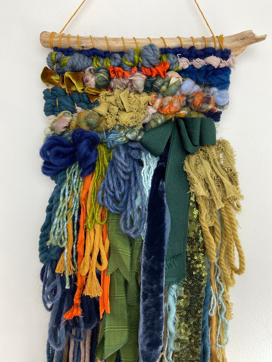 Handmade Weaving in Blue, Green, Teals - Etsy