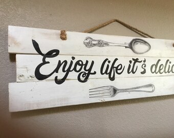 Life is Delicious | Etsy