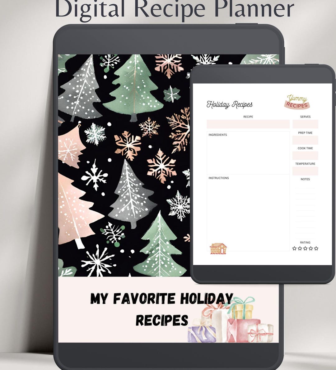 Digital Recipe Planner My Favorite Holiday Recipes Pdf Printable ...
