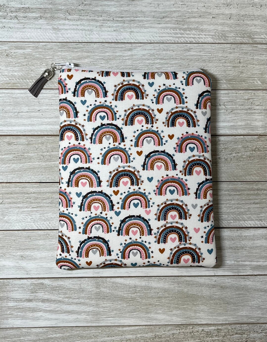 Rainbow on White Background Kindle Sleeve Fabric Kindle Cover Kindle ...
