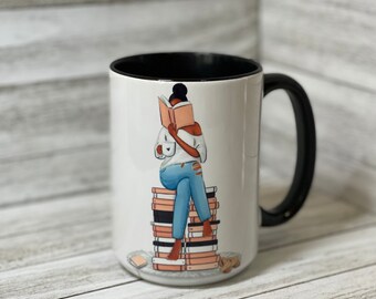 Book Stack Mug - Etsy