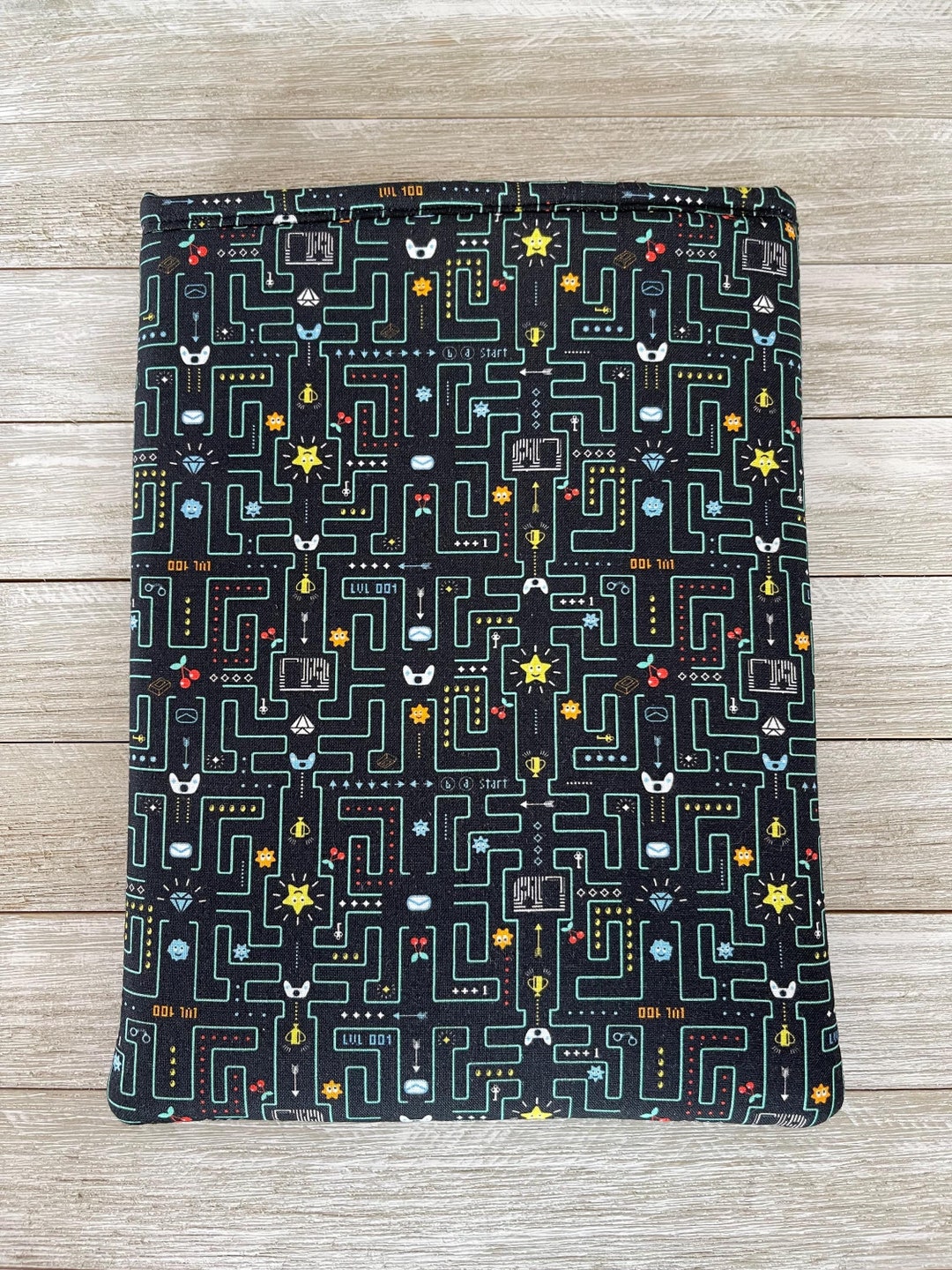 Retro Gaming Book Sleeve | Padded Book Sleeve | E-reader Cover | Kindle ...