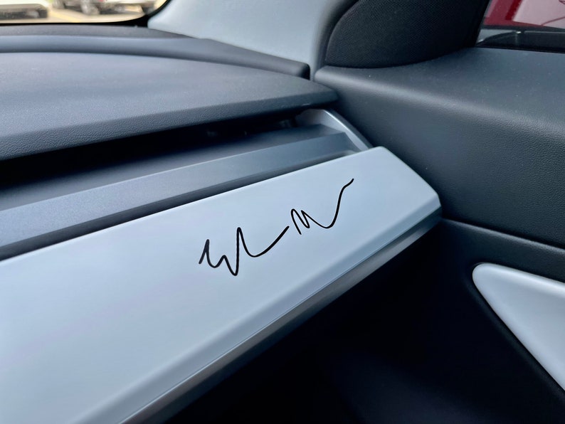 Tesla Model S 3 X Y Elon Musk Signature Decal for Window Bumper Dash ...