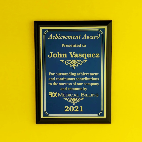 Employee Recognition Plaque - Etsy