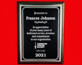 Volunteer Appreciation Plaque - Etsy
