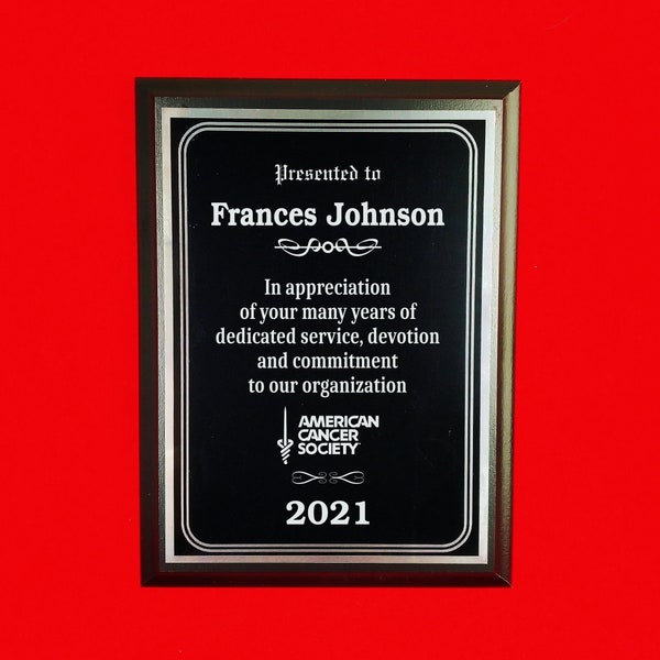 Volunteer Appreciation Plaque - Etsy