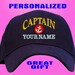 Personalized Captain Baseball Cap Embroidered With Your Choice of Name ...