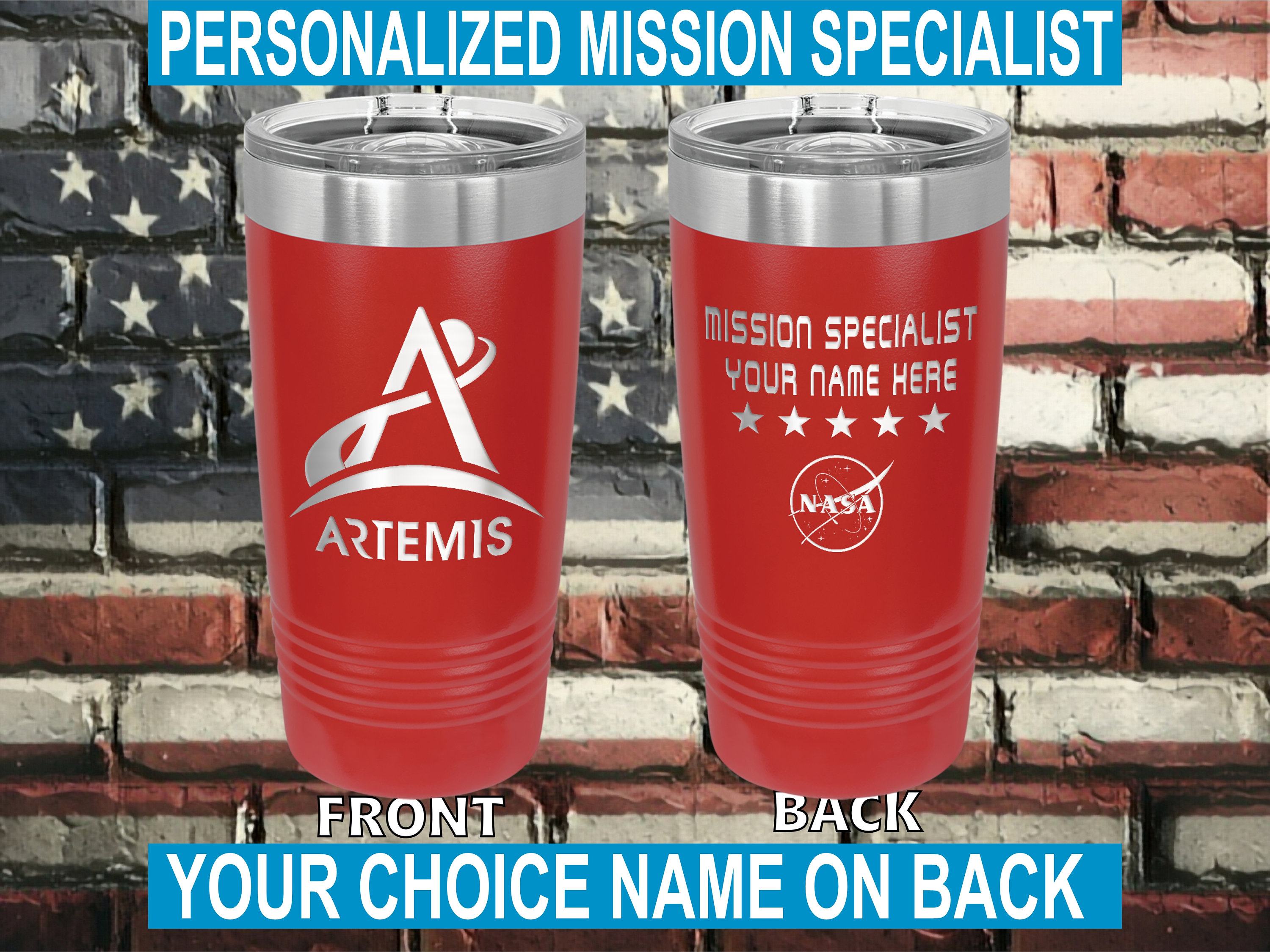 Personalized Artemis Mission Specialist Stainless Steel 20 Oz - Etsy