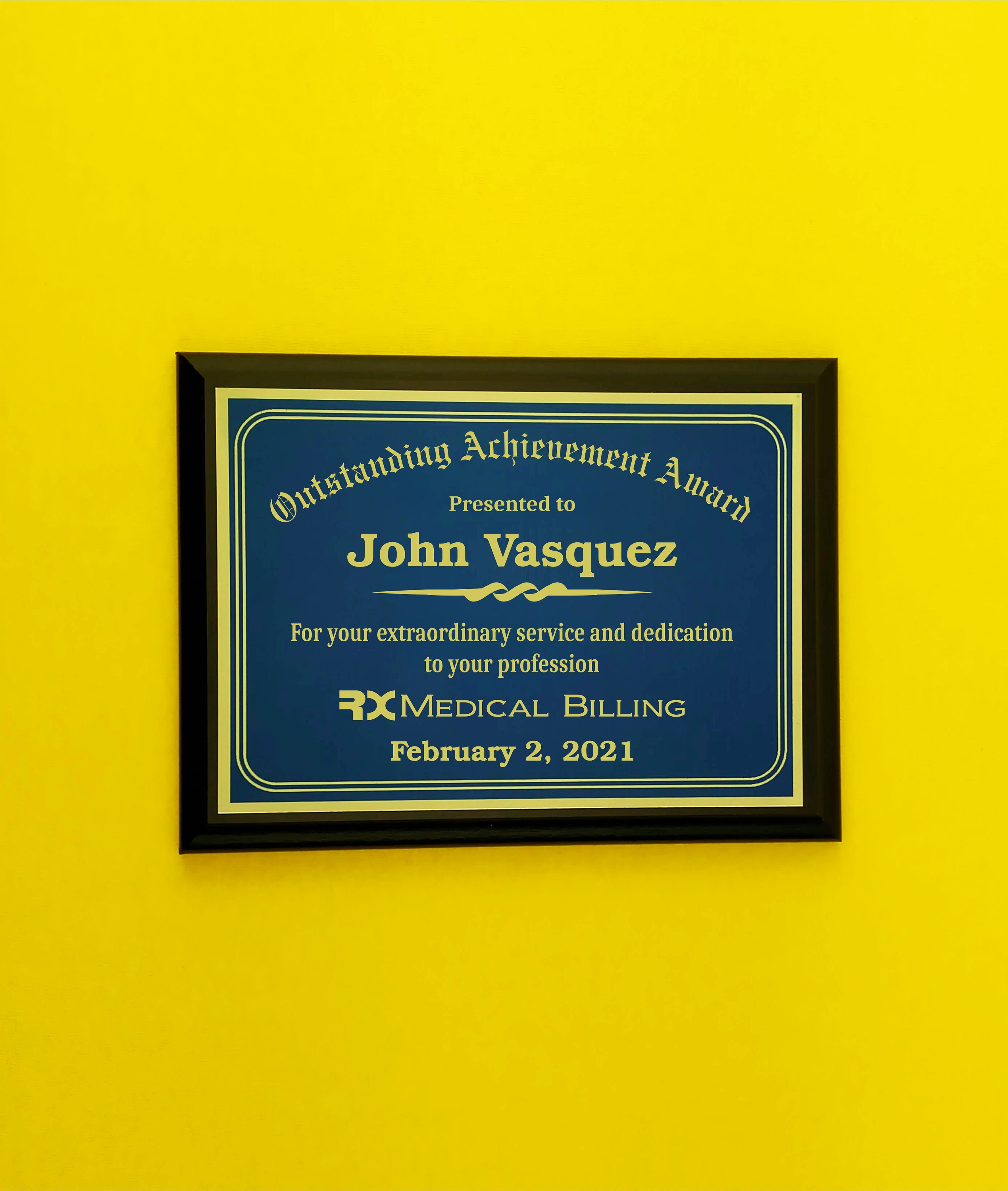 Employee Outstanding Achievement Award Employee Plaque | Etsy