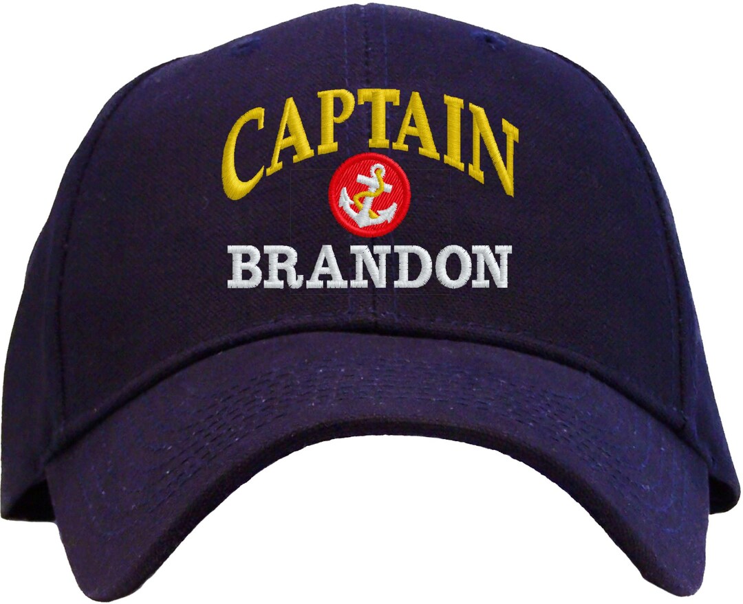 Personalized Captain Baseball Cap Embroidered With Your Choice of Name ...