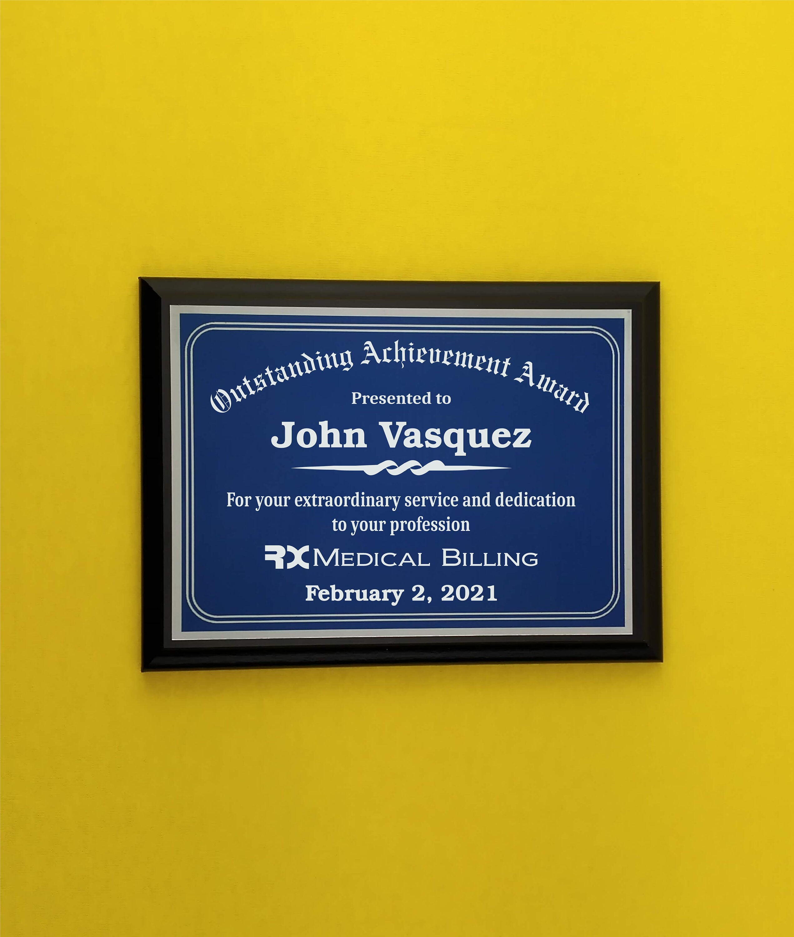 Employee Outstanding Achievement Award Employee Plaque - Etsy