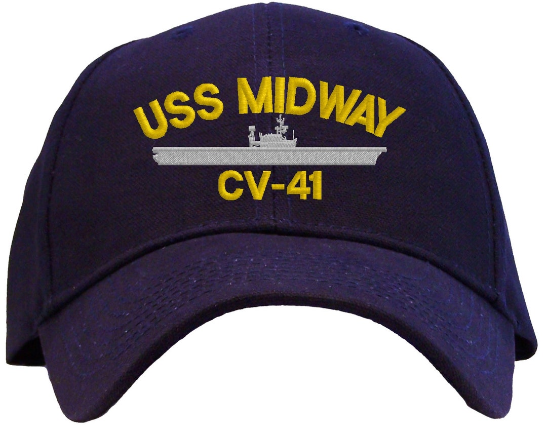 USS Midway CV-41 Embroidered Baseball Cap | Great Gift for Veteran ...