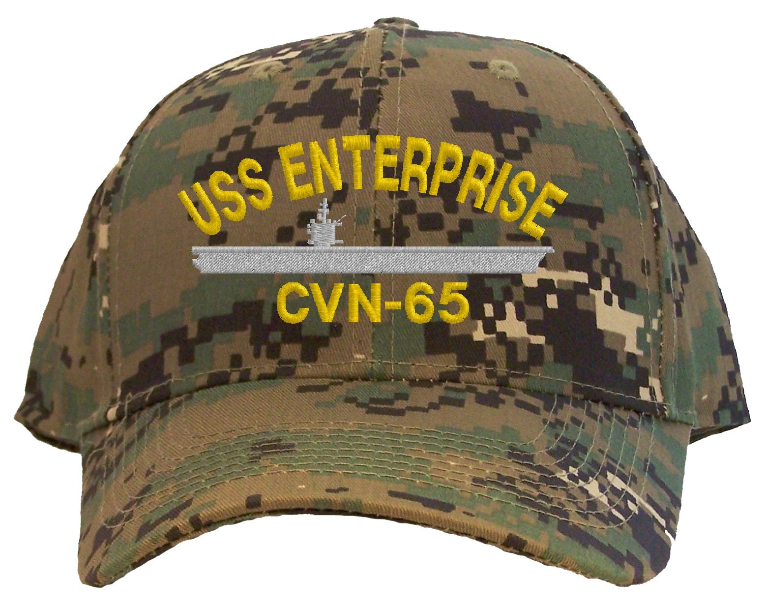 Personalized USS Enterprise CVN-65 Embroidered Baseball Cap | Back of ...