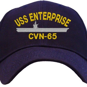 Personalized USS Enterprise CVN-65 Embroidered Baseball Cap | Back of ...