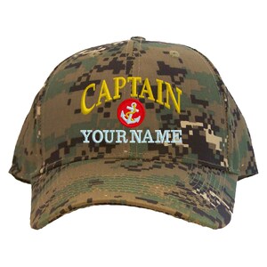 Personalized Captain Baseball Cap Embroidered With Your Choice of Name ...