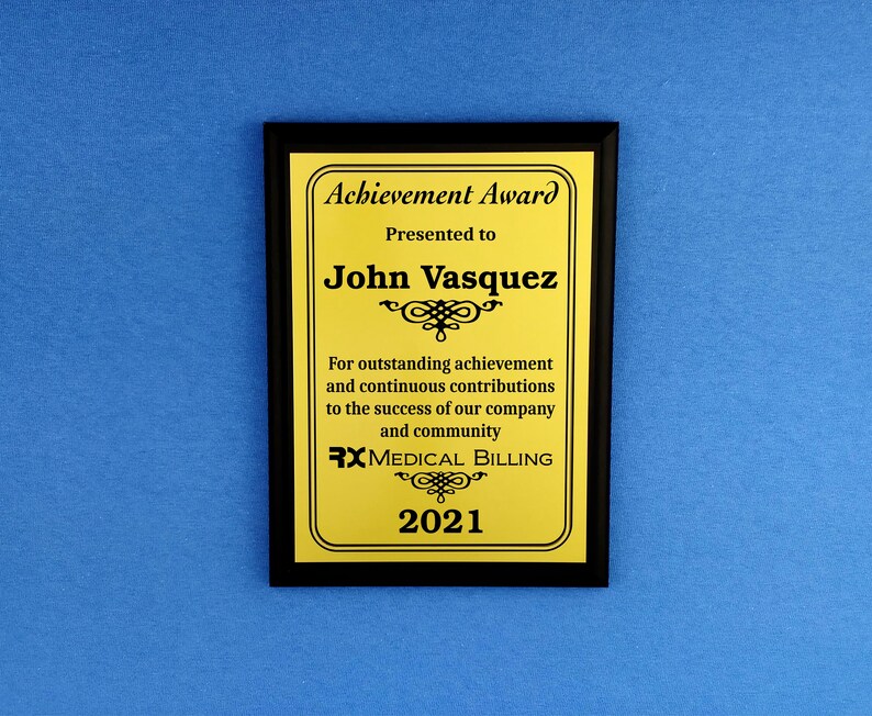 Employee Achievement Award Plaque, Employee Plaque, Employee Gifts ...