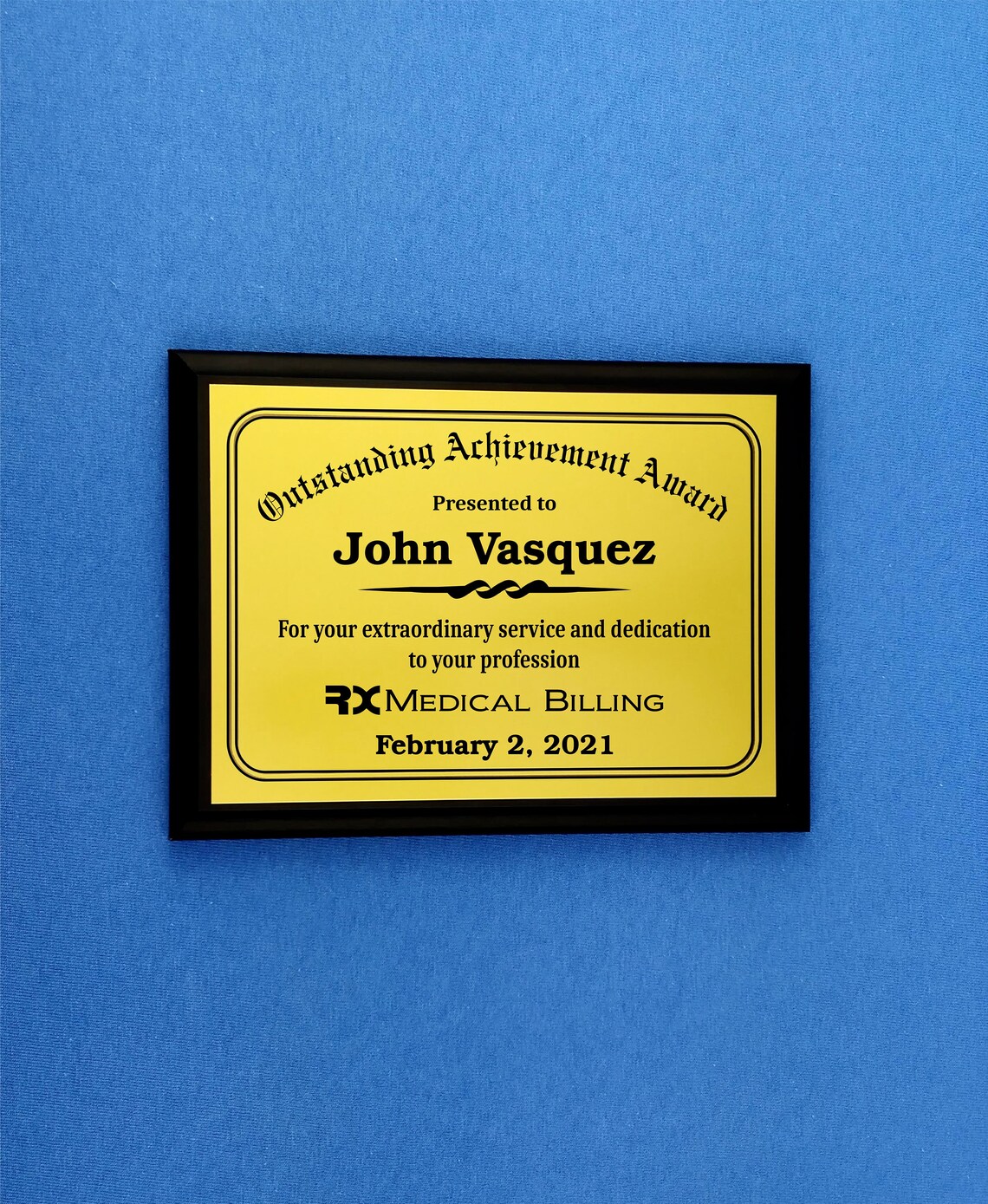 Employee Outstanding Achievement Award Employee Plaque - Etsy