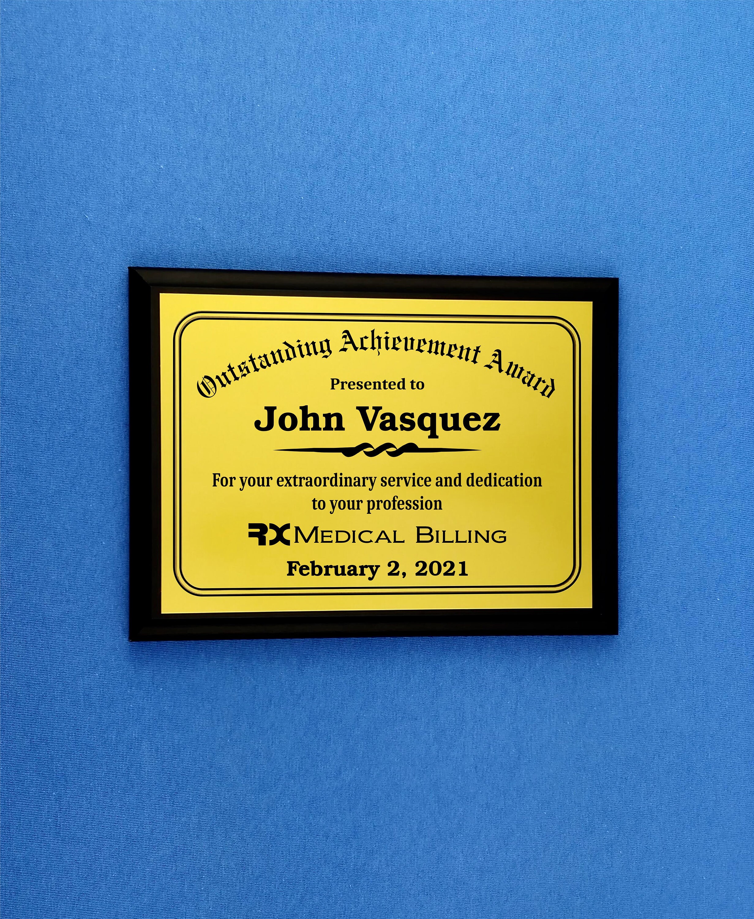 Employee Outstanding Achievement Award Employee Plaque - Etsy