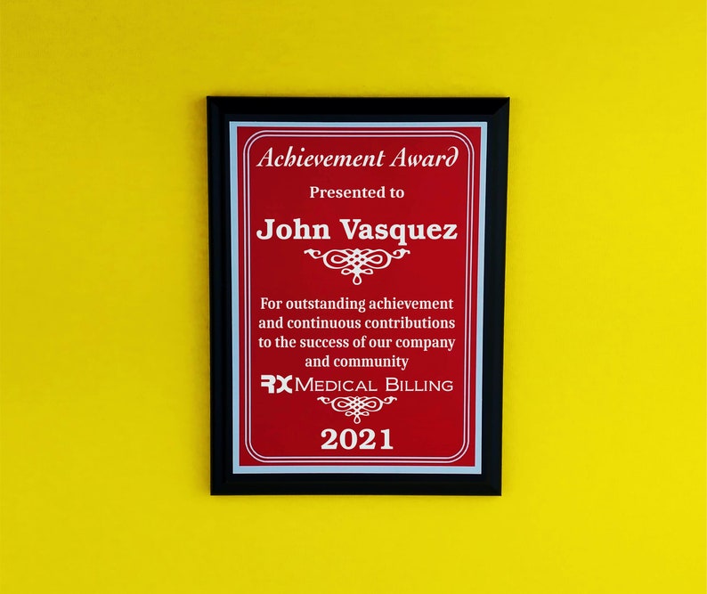 Employee Achievement Award Plaque, Employee Plaque, Employee Gifts ...