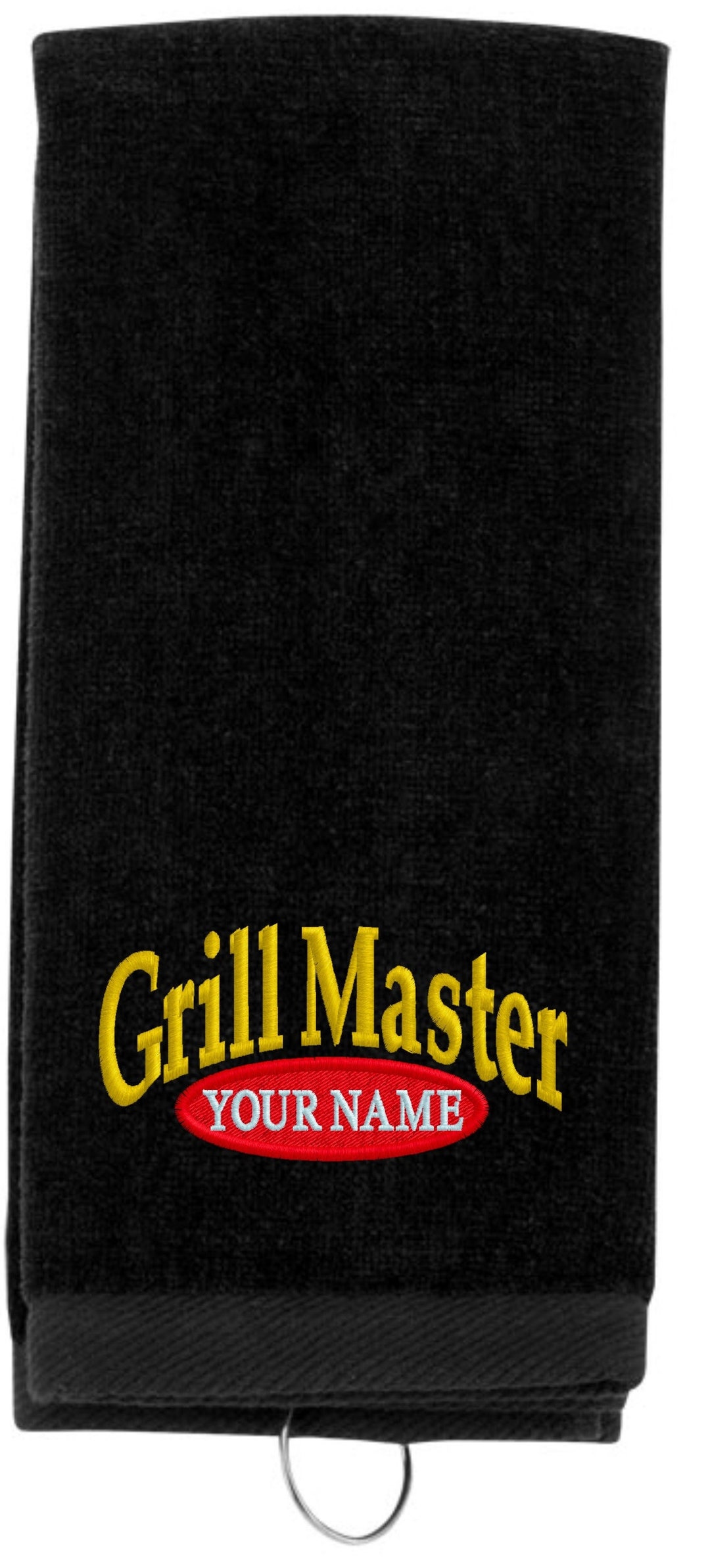 Personalized Grill Master Tri Fold Sport Towel With Hook | Embroidered ...