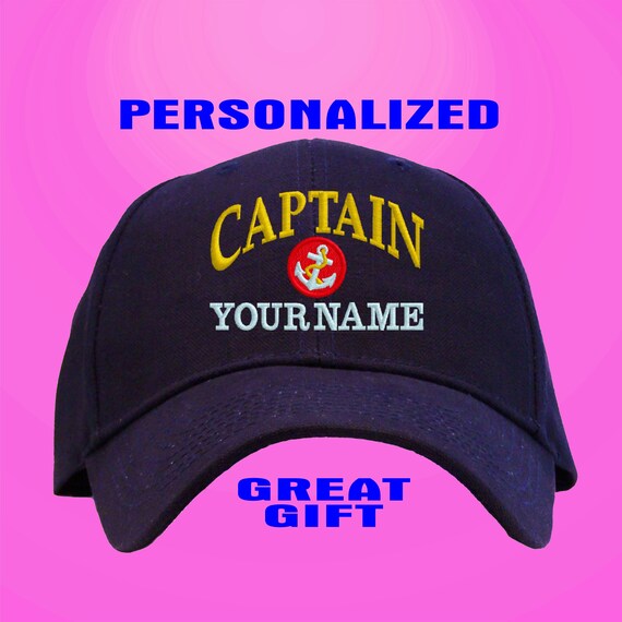 Personalized Captain Baseball Cap Embroidered with your choice | Etsy