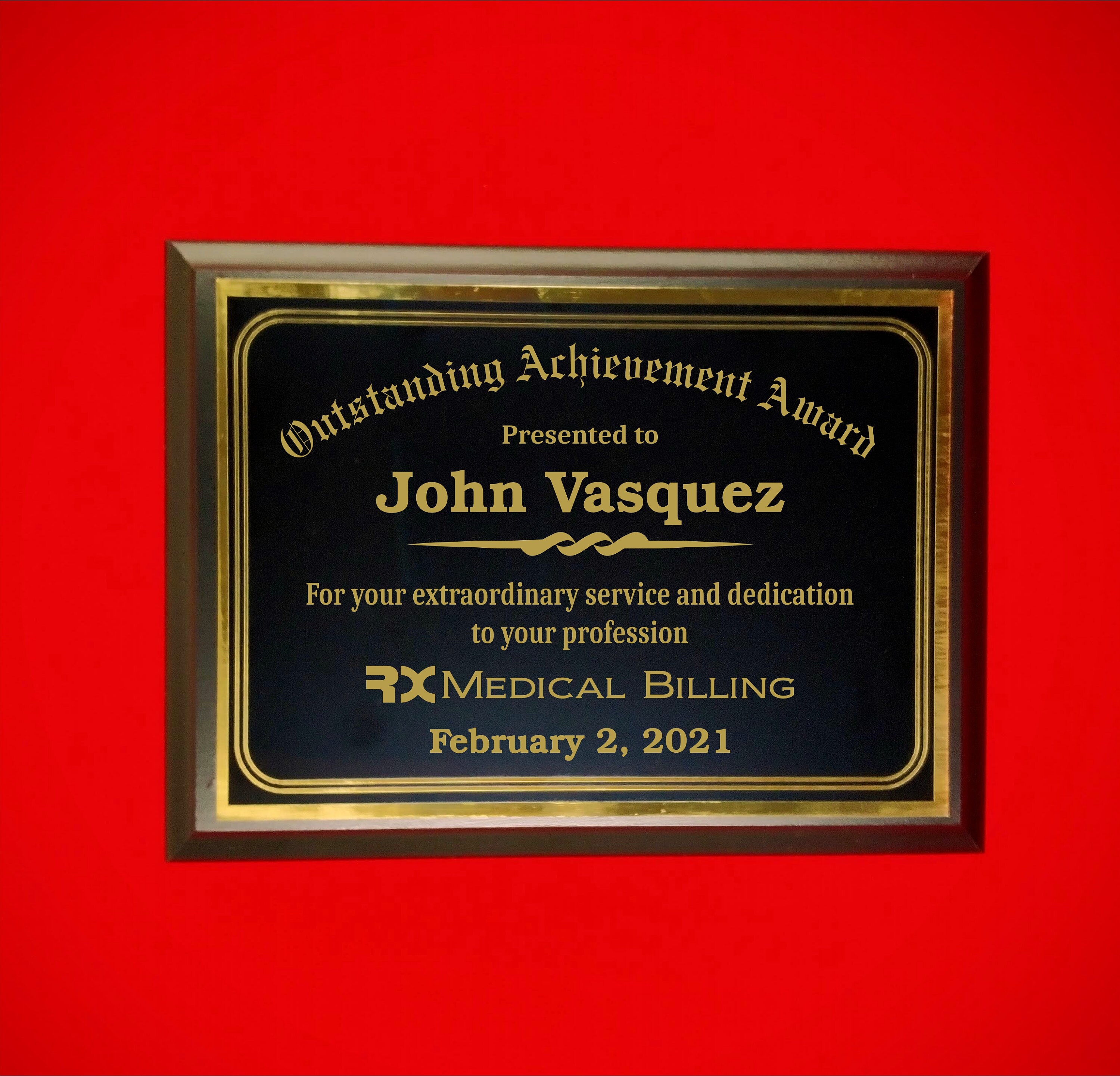 Employee Outstanding Achievement Award Employee Plaque - Etsy