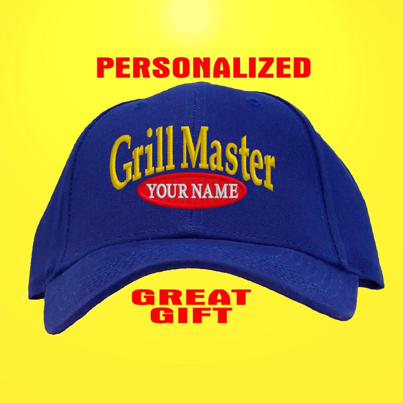 Personalized Grill Master Baseball Cap Embroidered With Your Choice of ...
