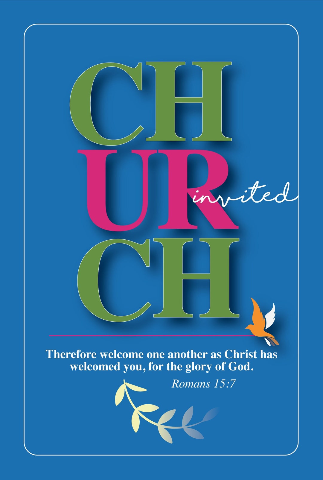 Church Welcome-postcards With Full Service PERSONALIZATION, 4"x6" Size ...