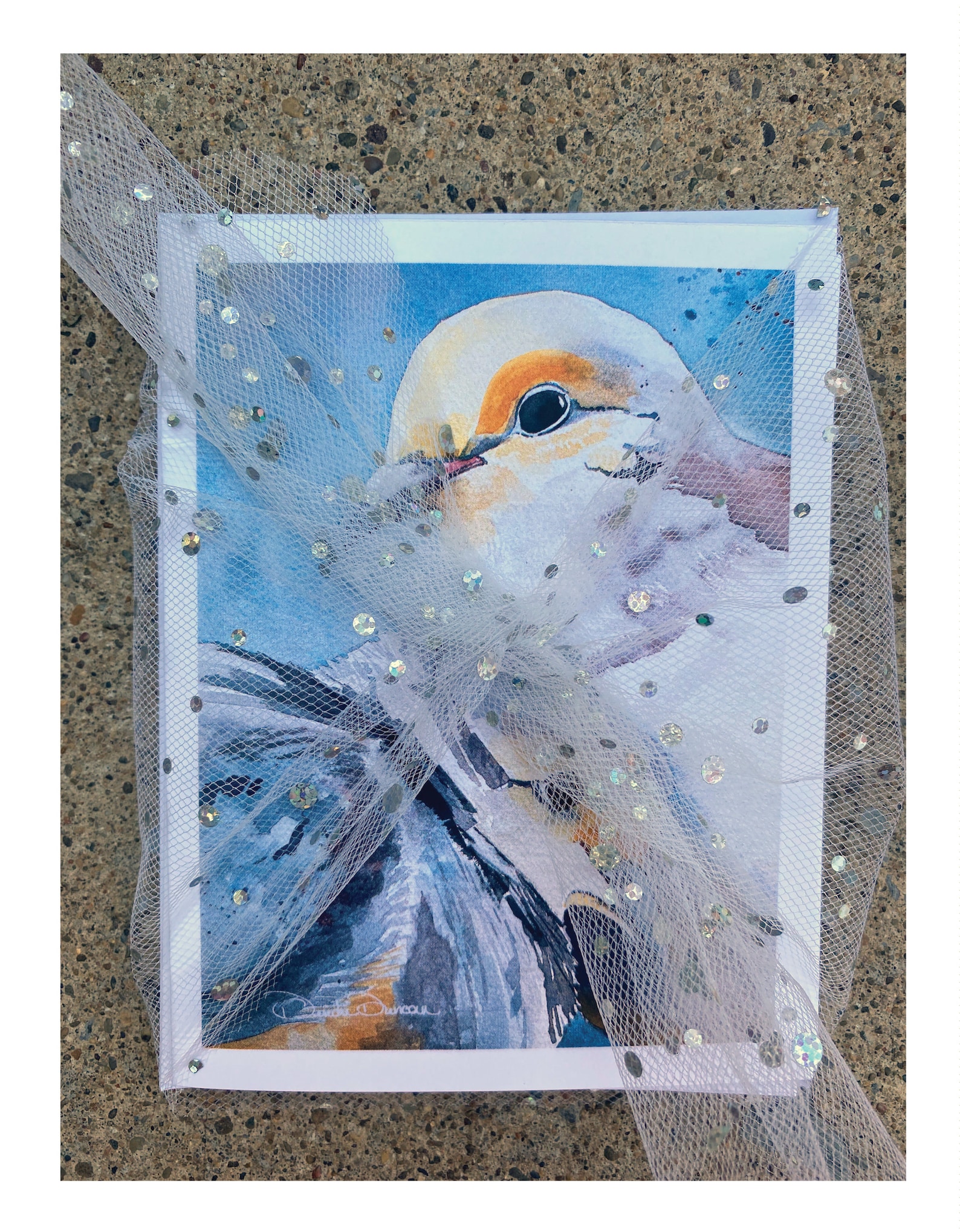 Mourning Doves Original Watercolor Card, 4.25x5.5 Blank Inside Card, TY ...