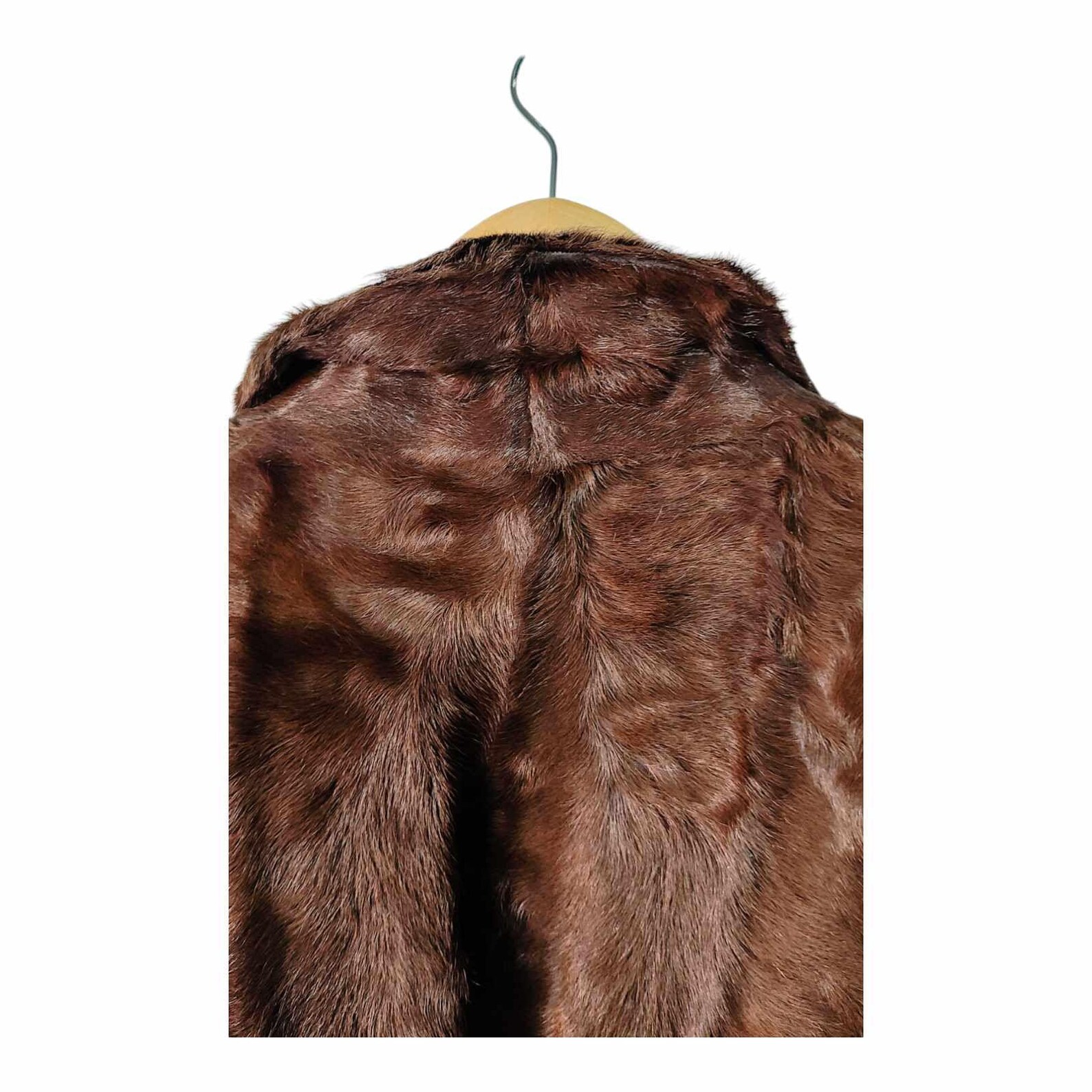 Vintage Fur Brown Pony Horse Hair Leather Full Length Womens Coat - Etsy