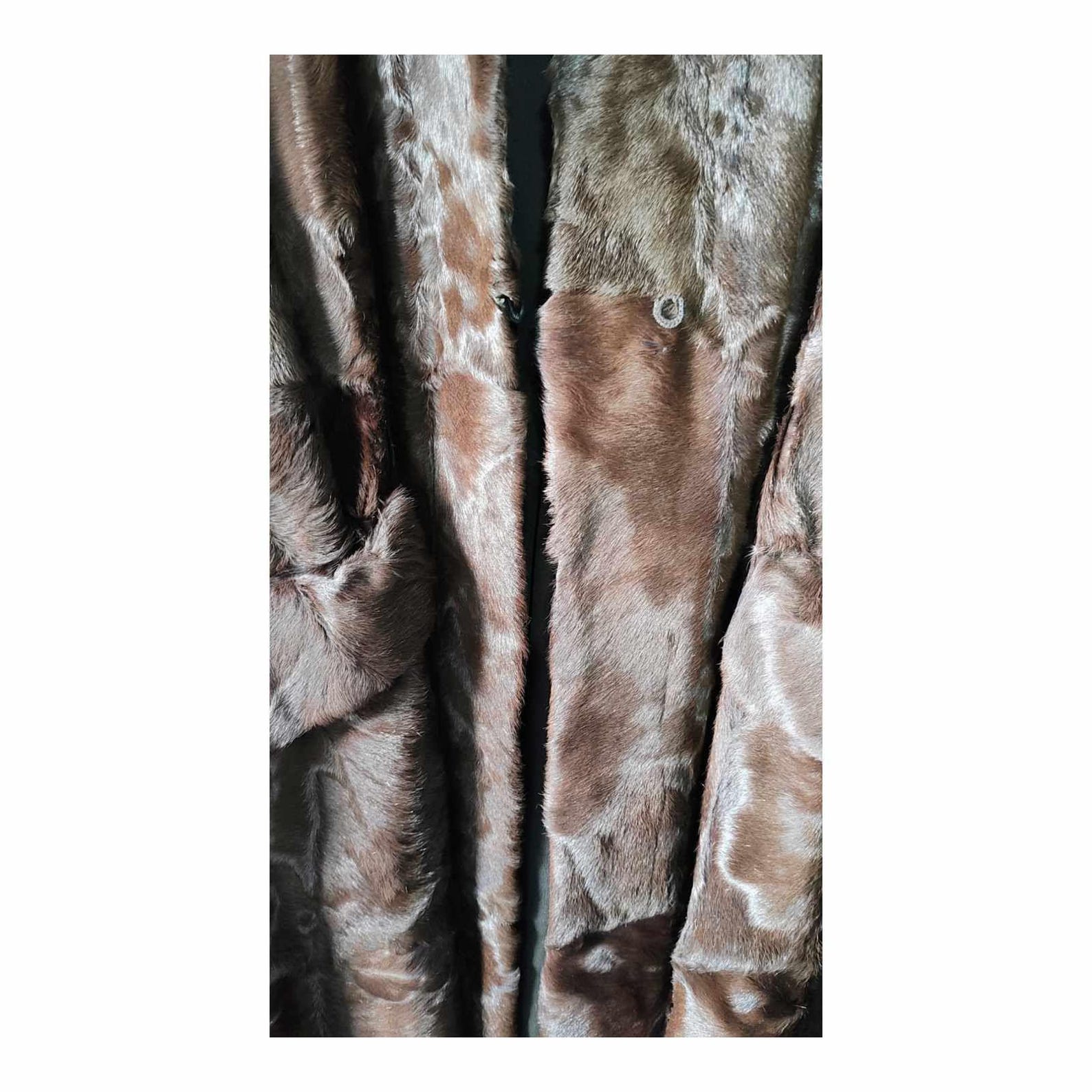 Vintage Fur Brown Pony Horse Hair Leather Full Length Womens Coat - Etsy