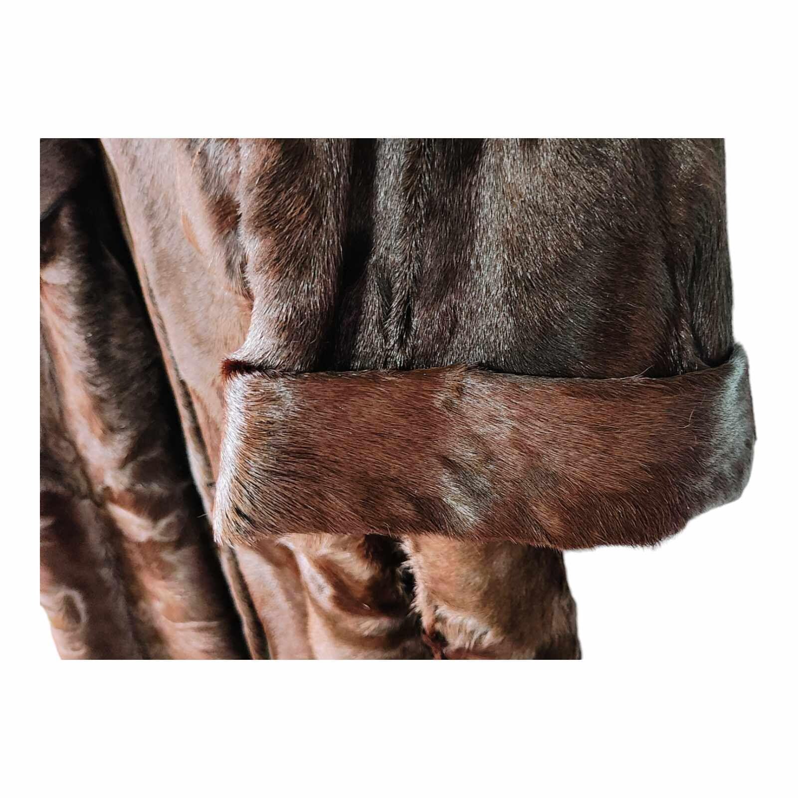 Vintage Fur Brown Pony Horse Hair Leather Full Length Womens Coat - Etsy