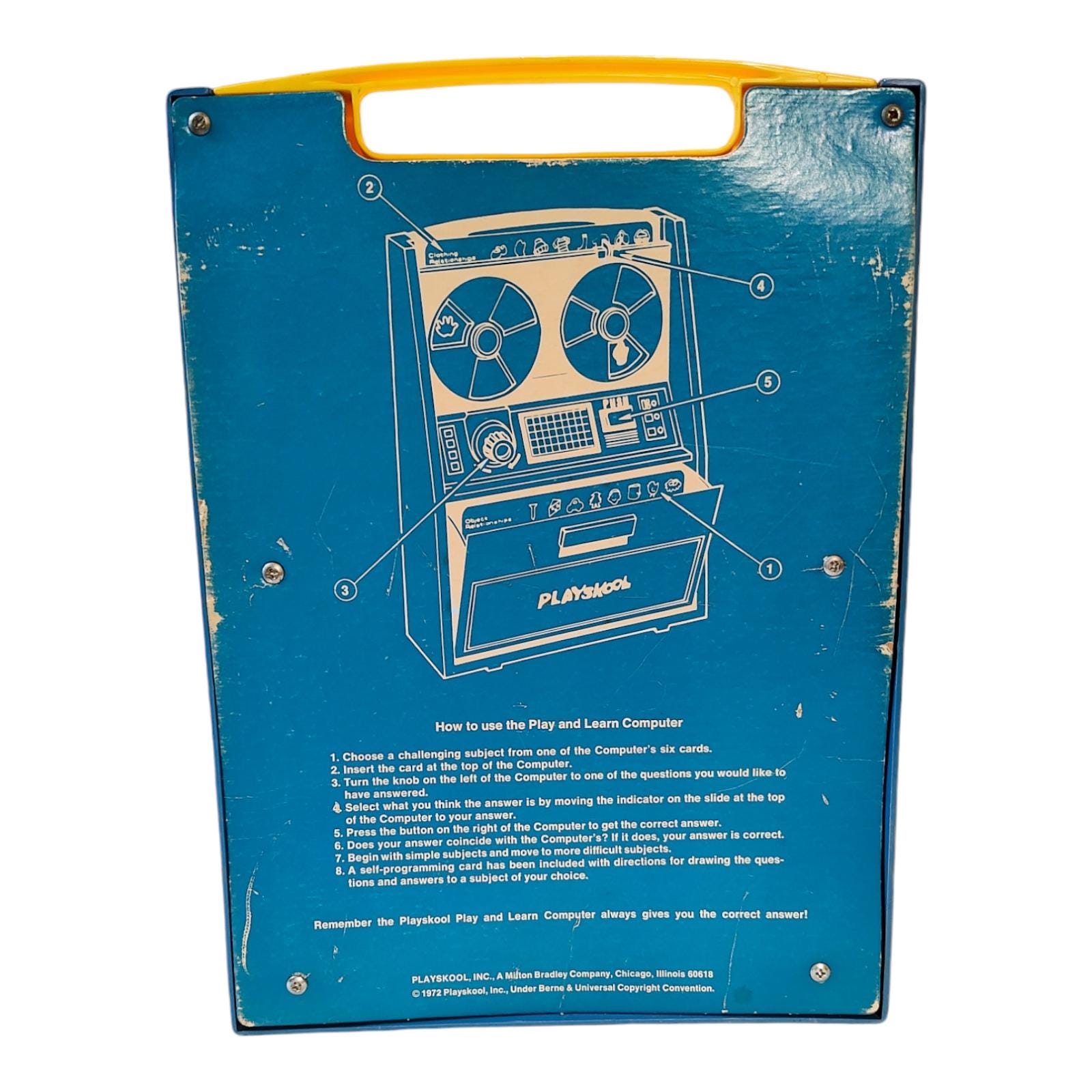 Vintage Toy 1972 Playskool Reel to Reel Play N Learn Computer ...