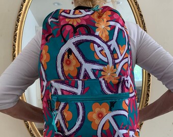 Peace Sign Backpack - Etsy