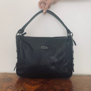 Via Spiga Tote Bag, Large Black Leather Handbag,tooled Purse, Shoulder ...