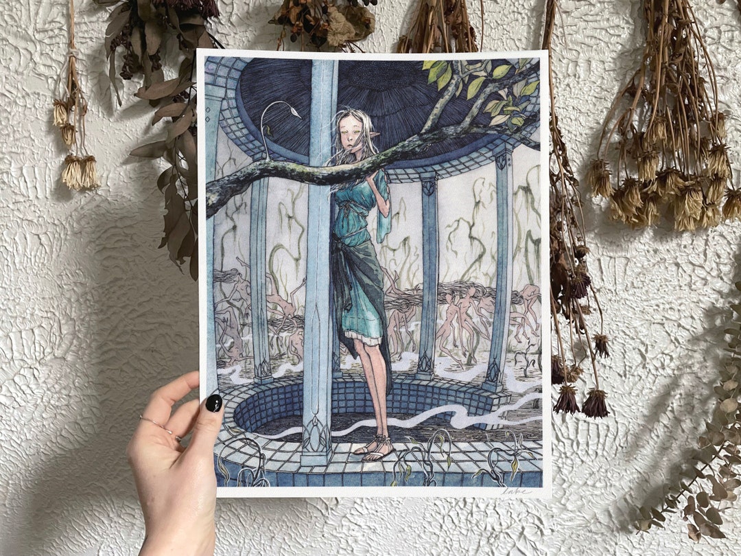 CUSP .: Dark Fantasy Print. Surrealist Horror Art Print Ethereal, Fae ...