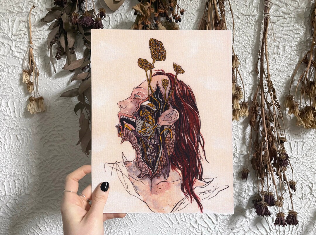 Eroguro Art Print 8x10 | Macabre Surrealist Decor .: LOTUS - Etsy
