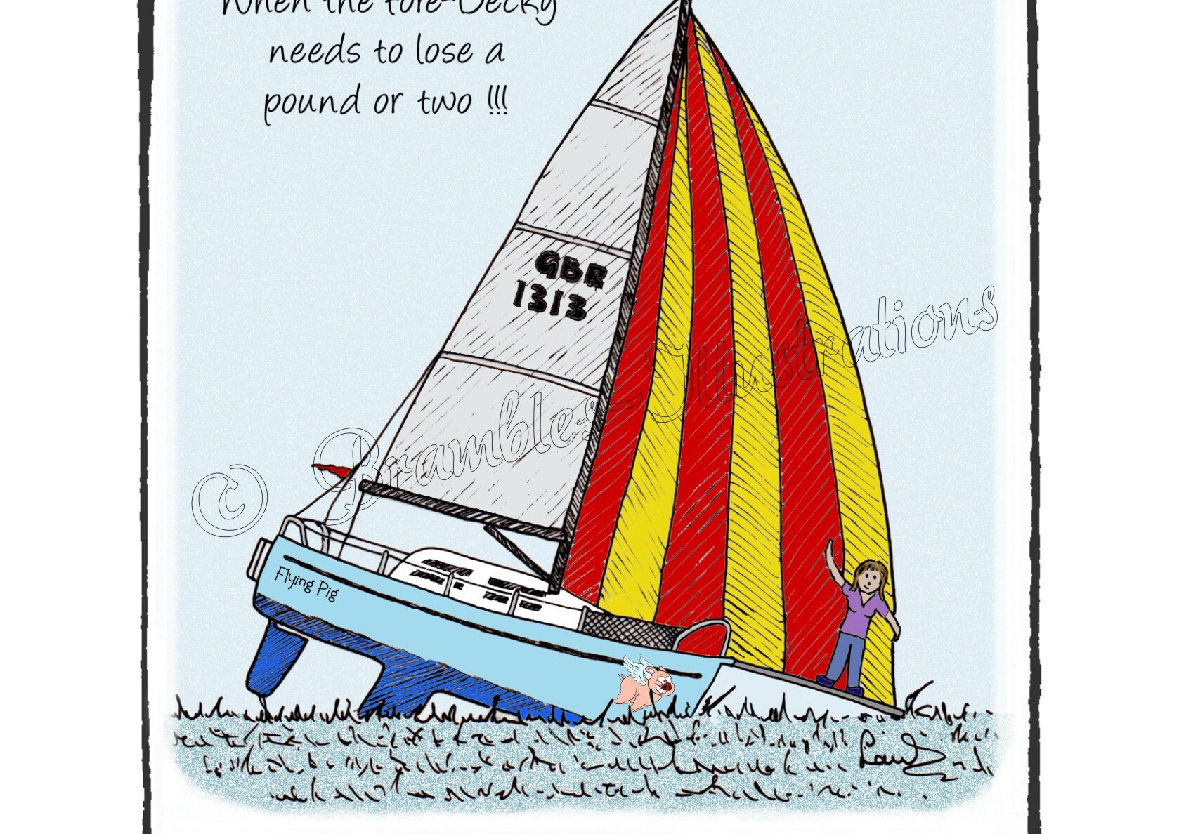Unique Custom Sailing Cartoon - Etsy UK