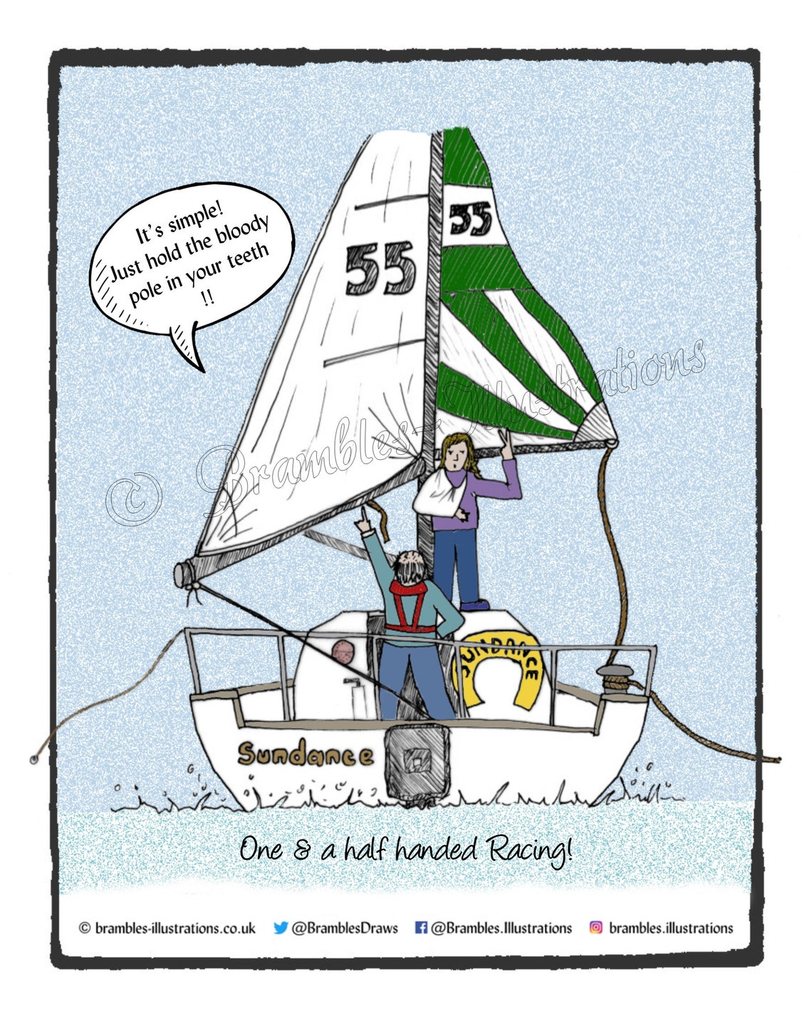 Unique Custom Sailing Cartoon - Etsy UK