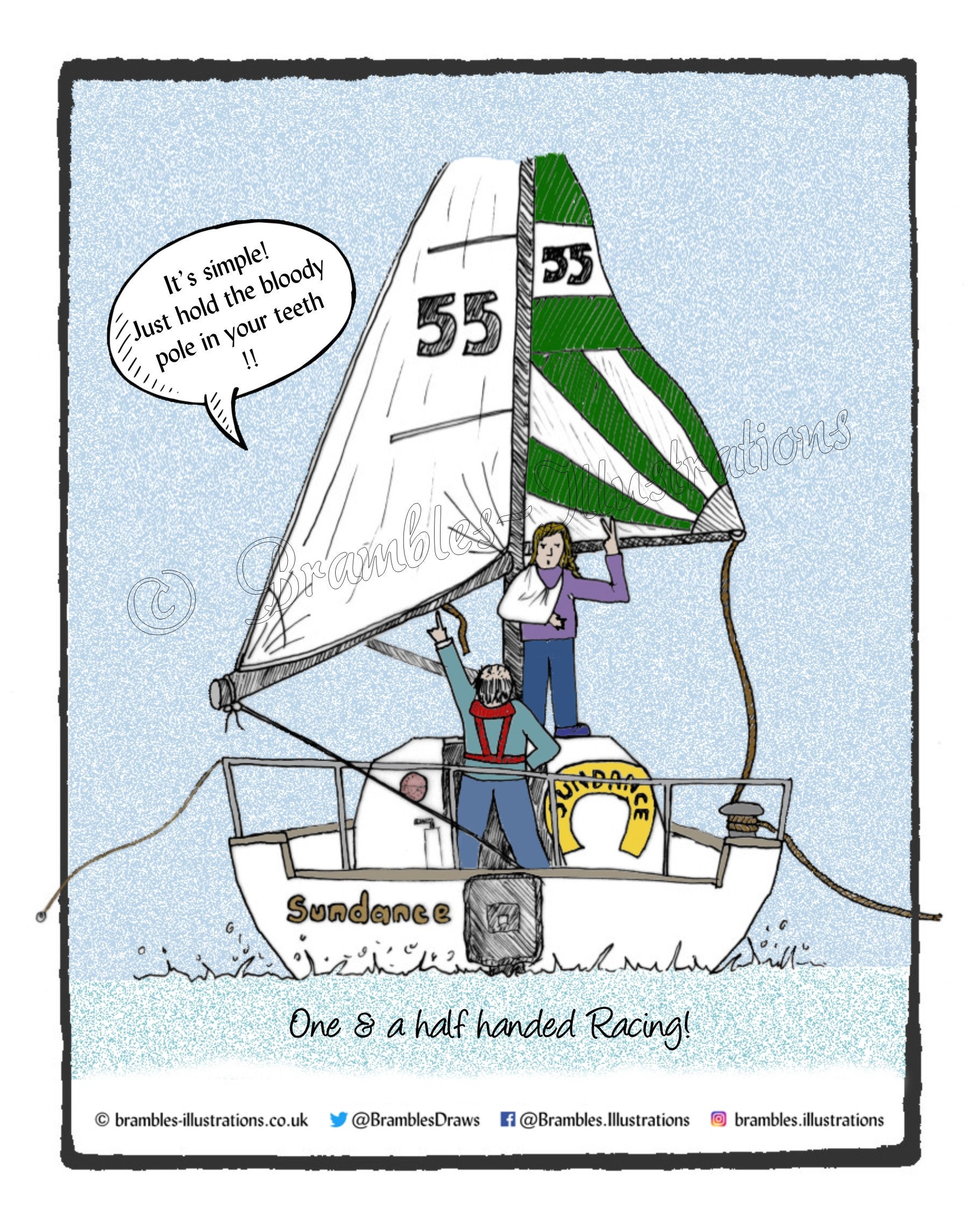 Cartoon Sailboat