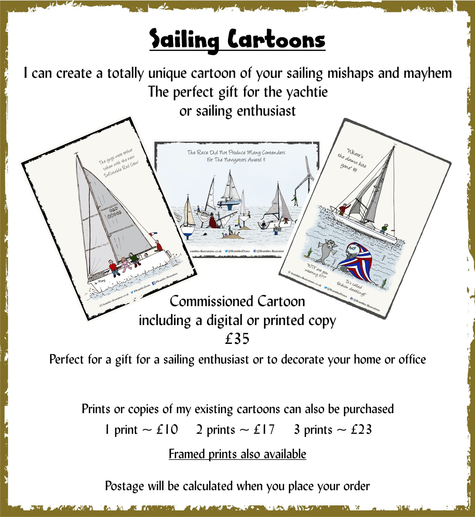 Unique Custom Sailing Cartoon - Etsy UK