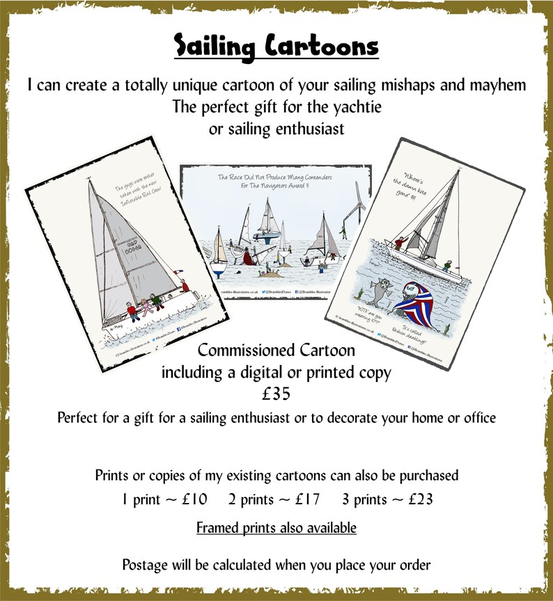 Unique Custom Sailing Cartoon - Etsy
