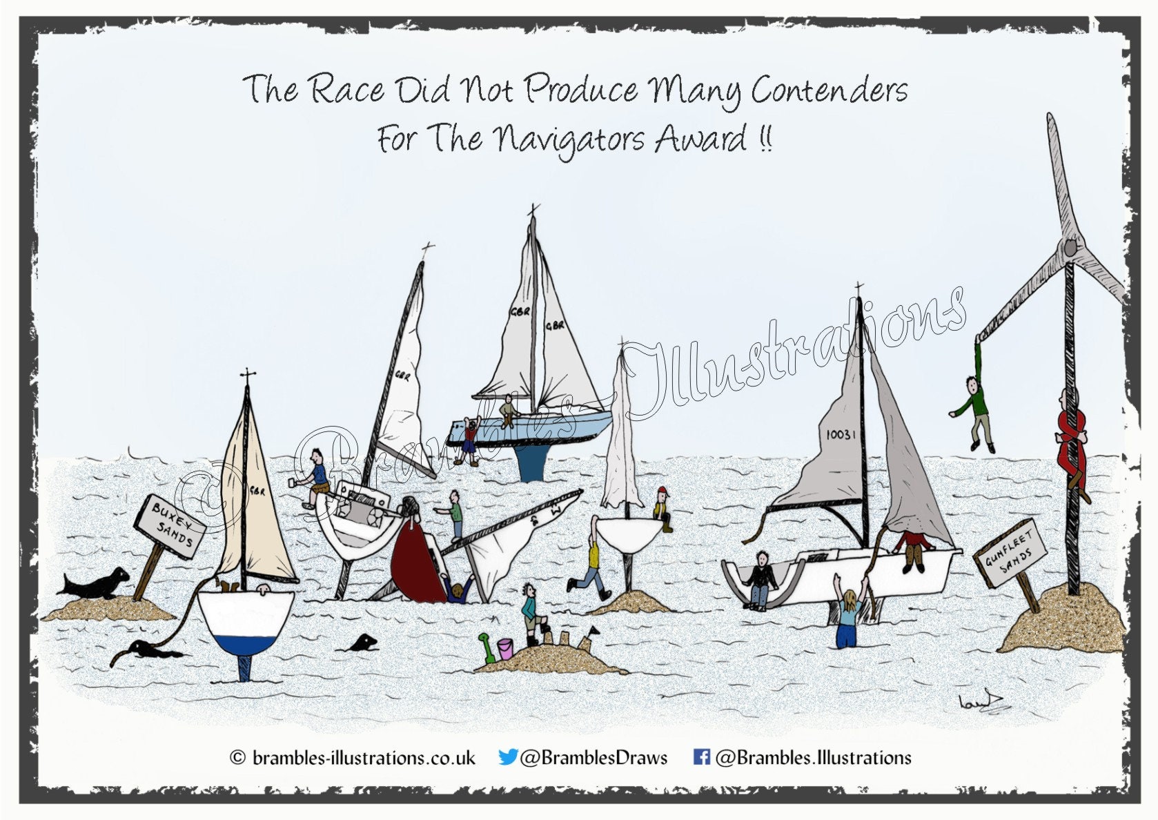 Sailing Cartoons ~ Love is ... Blind! - Etsy